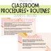 Back to School Routines and Procedures. - Etsy