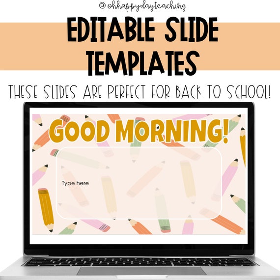 Google Slide Templates. Back to School Slides. August - Etsy