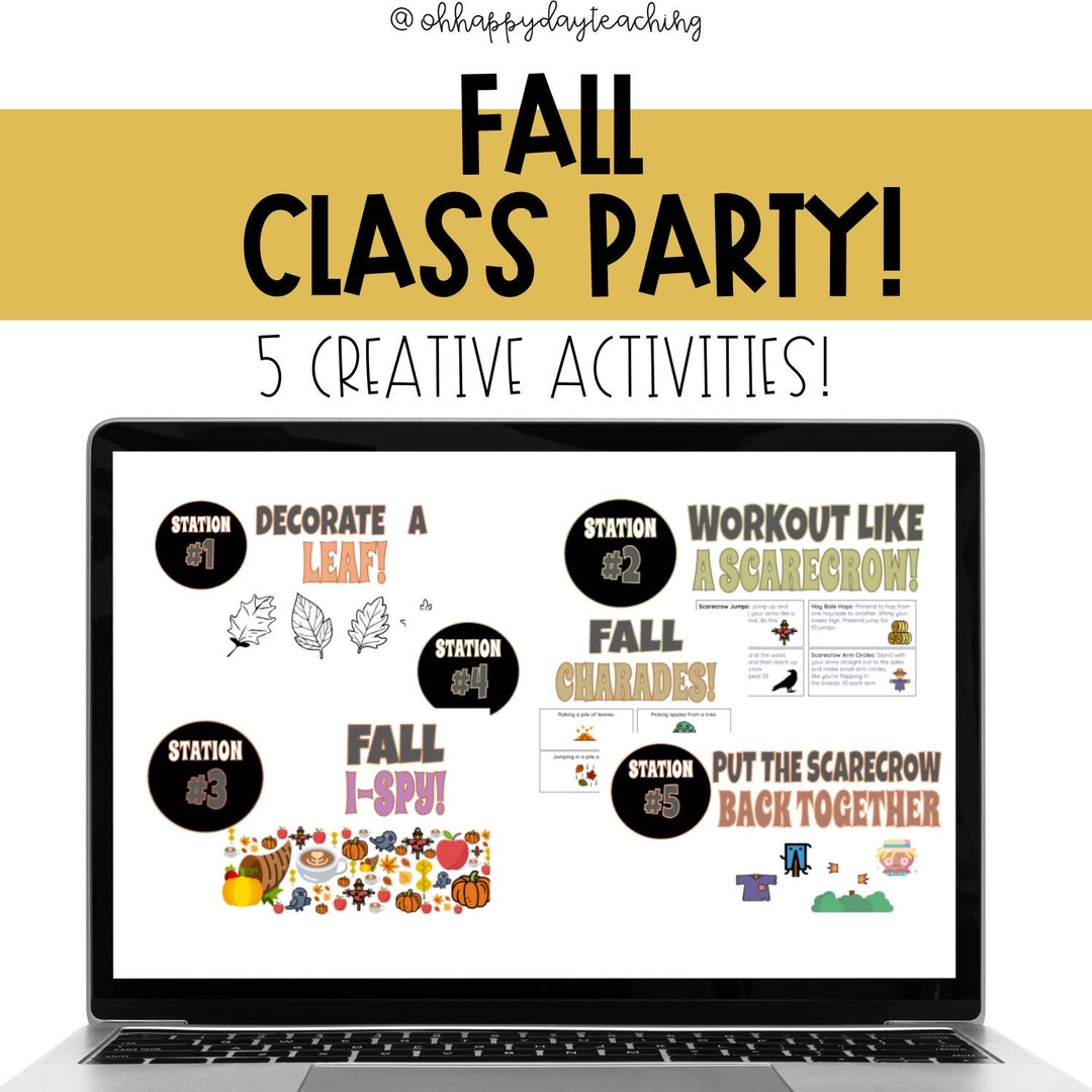 Fall Classroom Party Activities and Stations. Fall Party. - Etsy