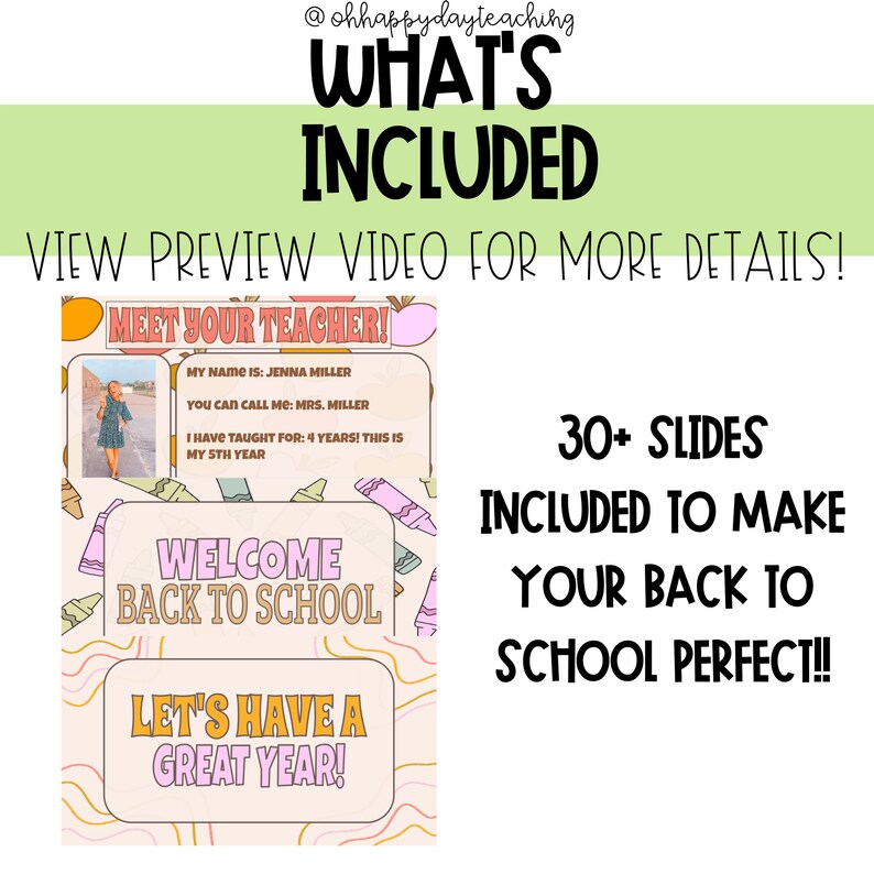 Back to School- Meet the Teacher- Open House -google Slides, Powerpoint ...