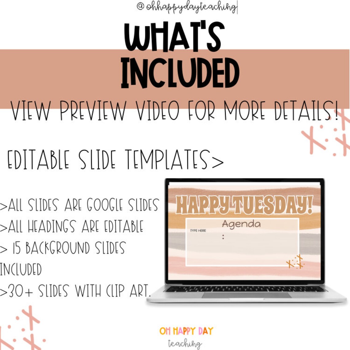 Boho Slide Templates. Editable Slide Templates. - Etsy