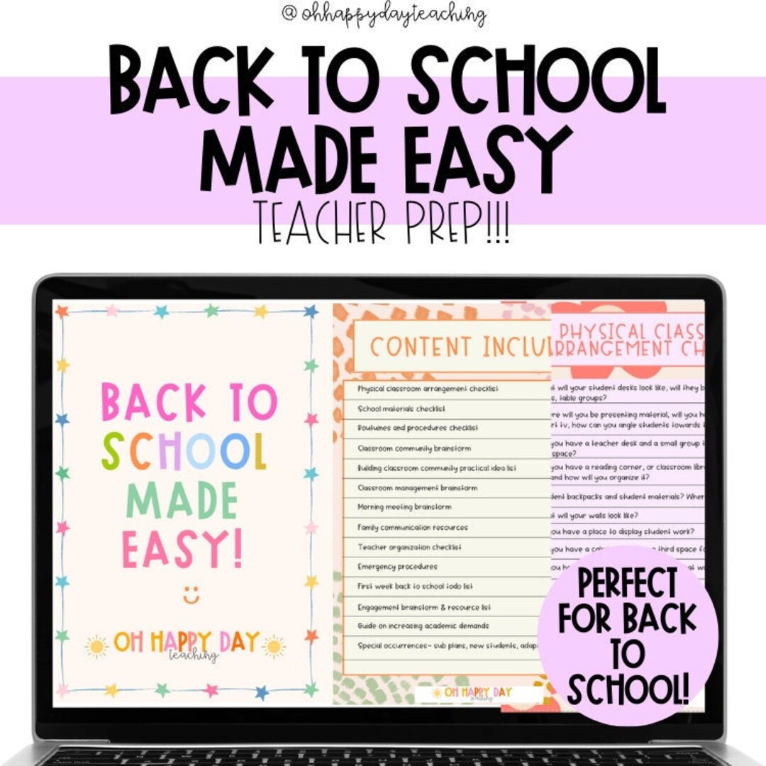 Back to School Teacher Prep Bundle | Teacher Checklists - Etsy