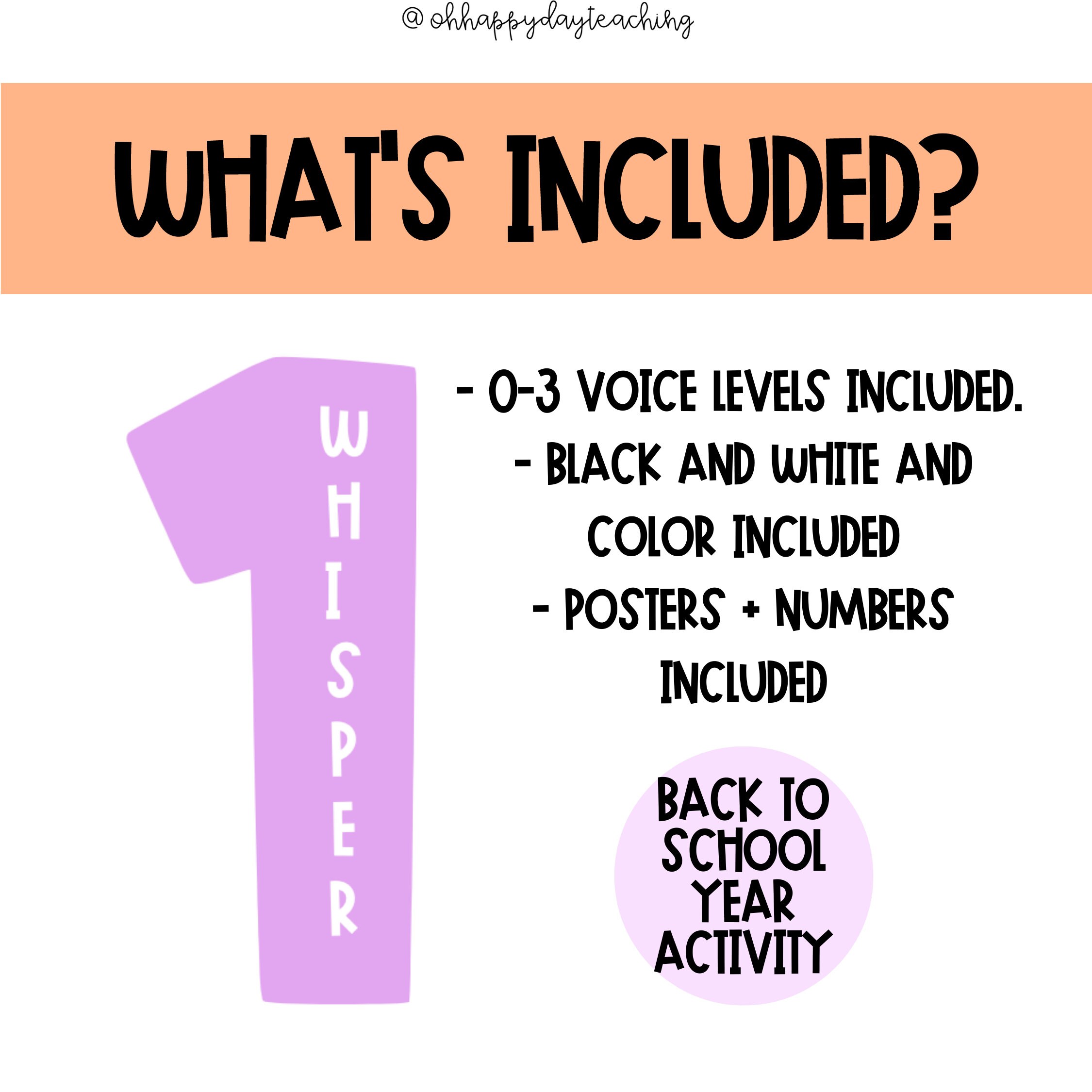 Voice Level Posters Colorful Theme Back to School Resource. - Etsy