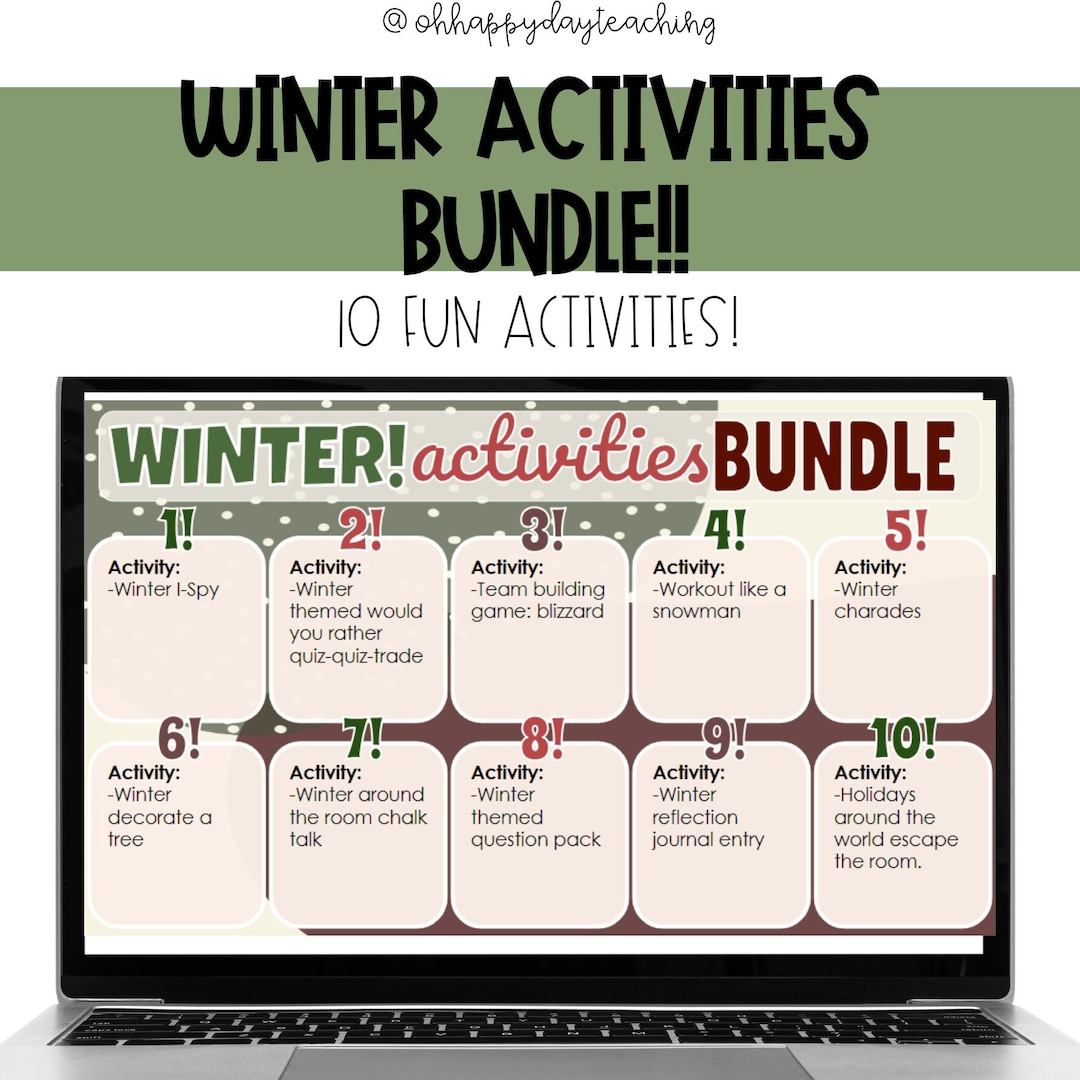Winter Activities Bundle. Winter Games. Winter Themed Activities - Etsy