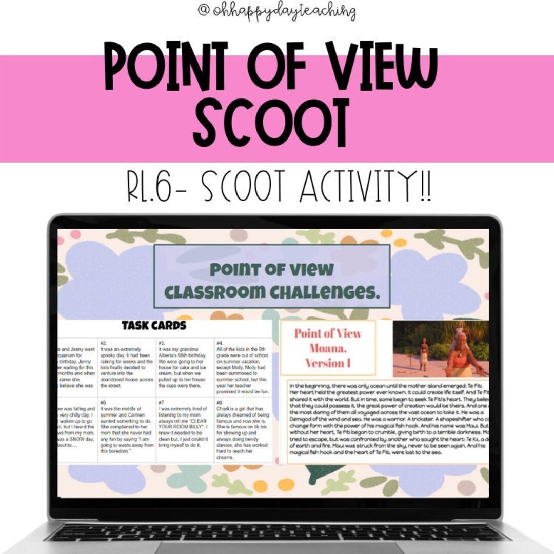 Point of View Scoot. RL.6 -compare and Contrast Point of View Task ...