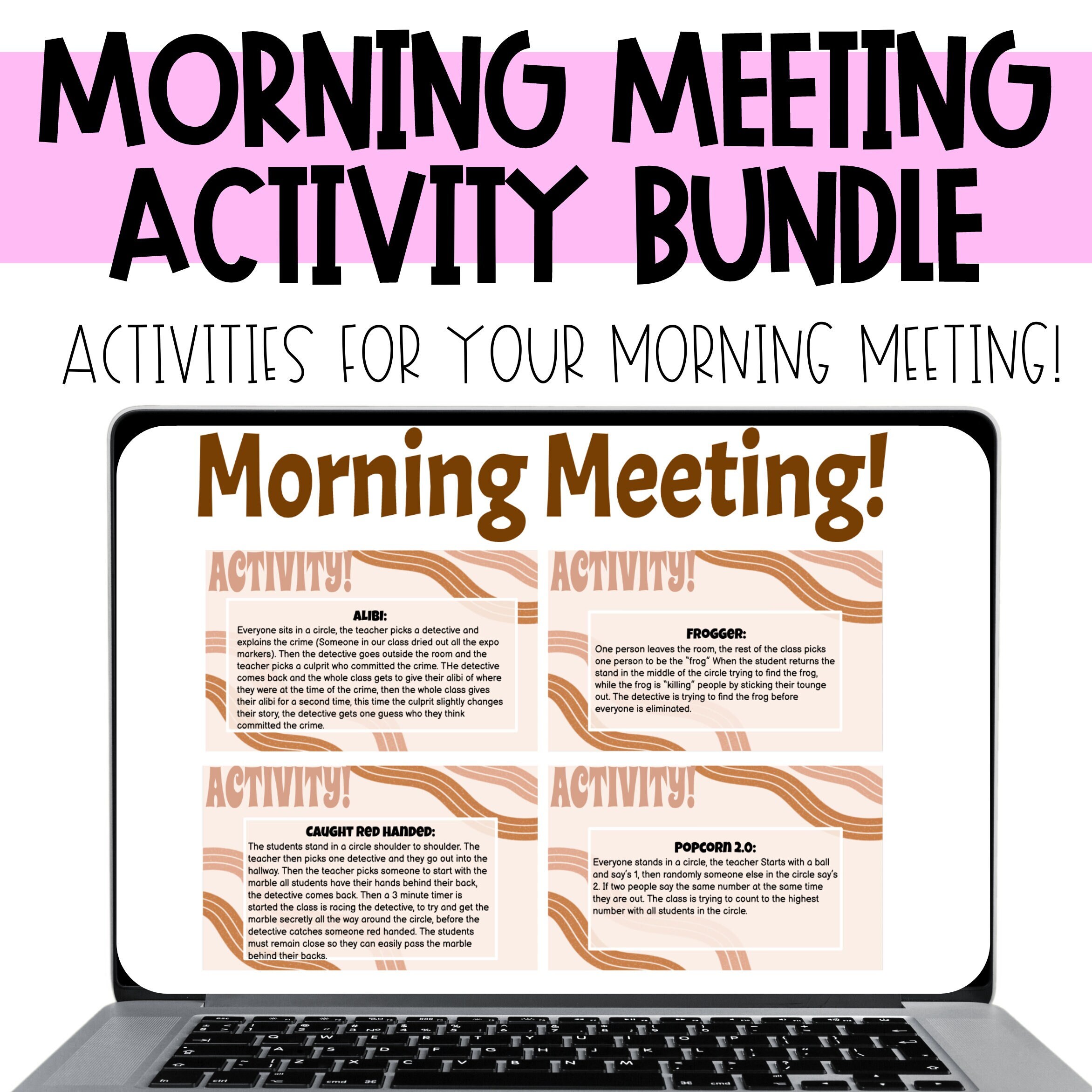 Morning Meeting Activities Bundle | Brain Breaks | Upper Elementary - Etsy
