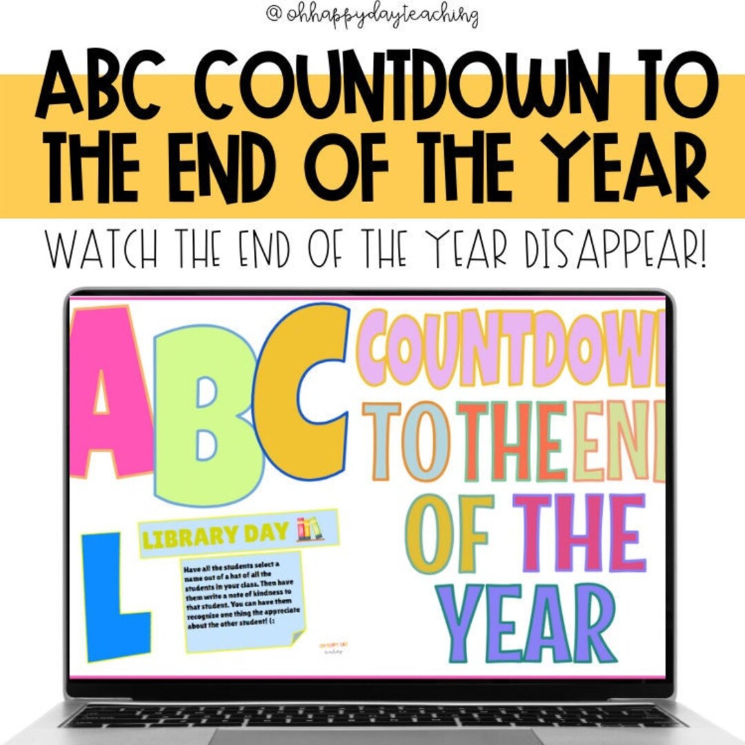 ABC Countdown to Summer. End of School Year Activities. Editable - Etsy