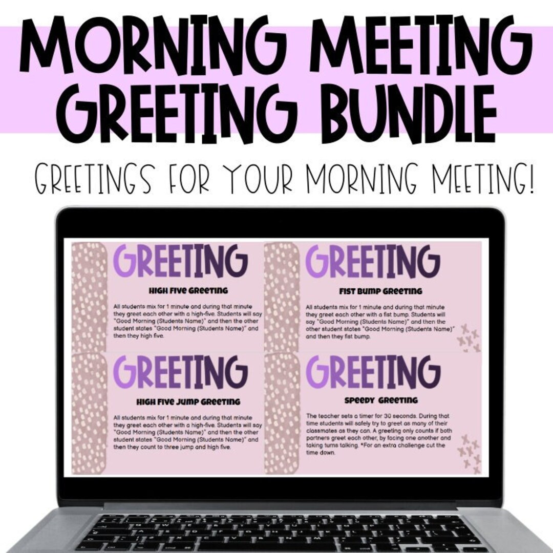 Morning Meeting Greetings Bundle. - Etsy
