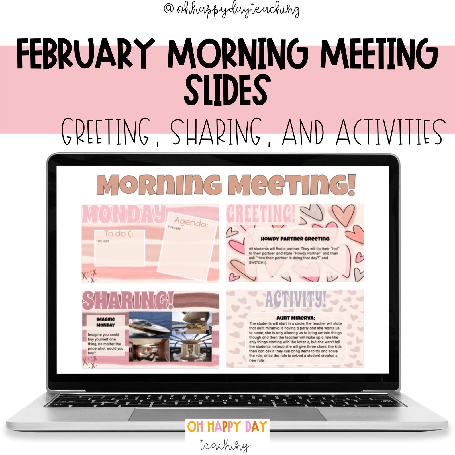 February Morning Meeting Slides. | Morning Meeting Activities. - Etsy