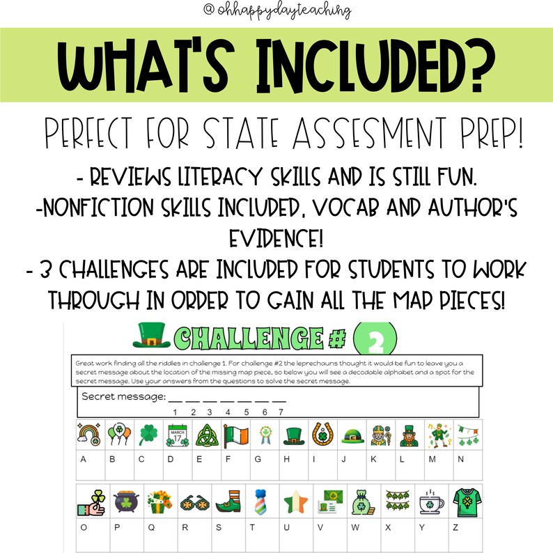 St. Patrick's Day Escape the Classroom. Spring Escape the Classroom - Etsy