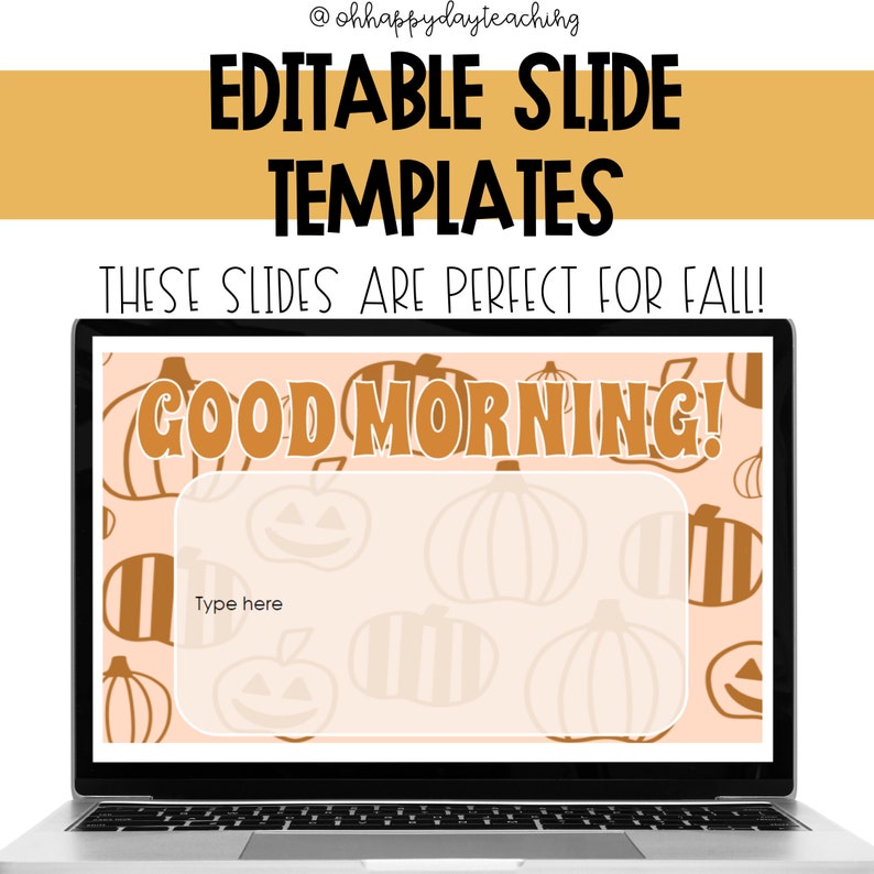 Year Long Editable Slide Template Bundle! - Etsy