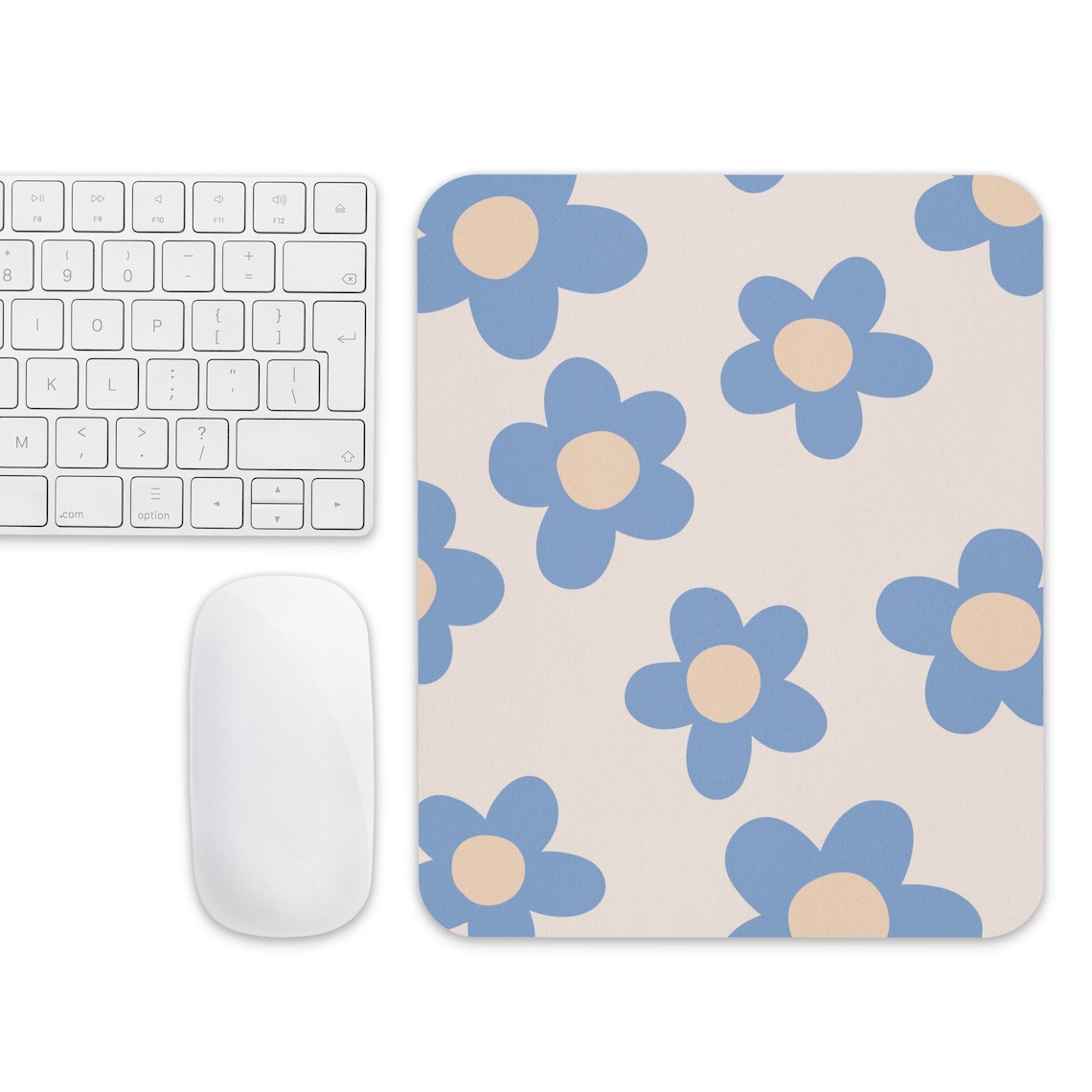 Cute Flowers Mouse Pad - Boho Flowers Mouse Pad - Aesthetic Mousepad ...