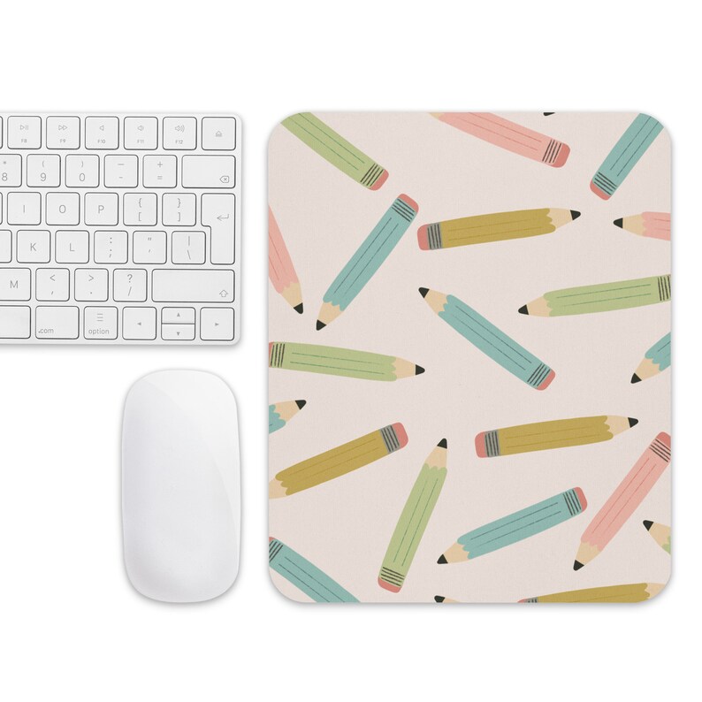 Cute Pencils Mouse Pad - Boho Pencils Mouse Pad - Aesthetic Mousepad ...