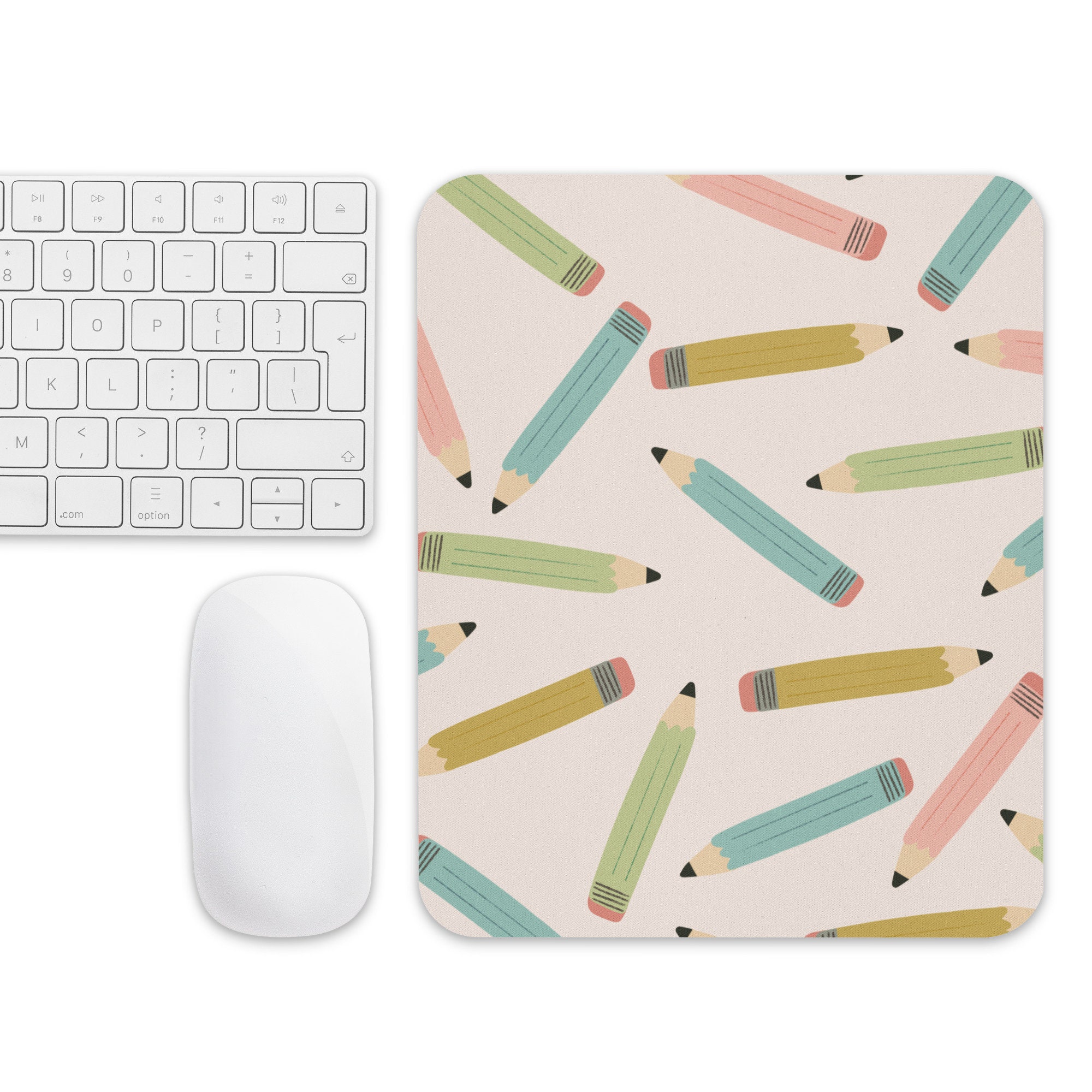 Cute Pencils Mouse Pad - Boho Pencils Mouse Pad - Aesthetic Mousepad ...
