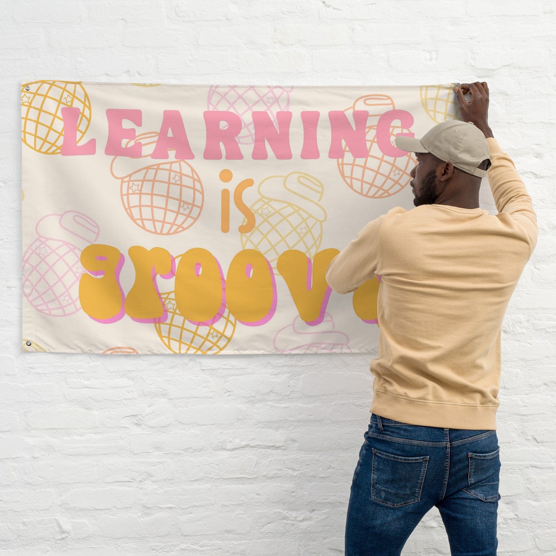 Learning is Groovy Tapestry, Teacher Tapestry, Classroom Decor - Etsy