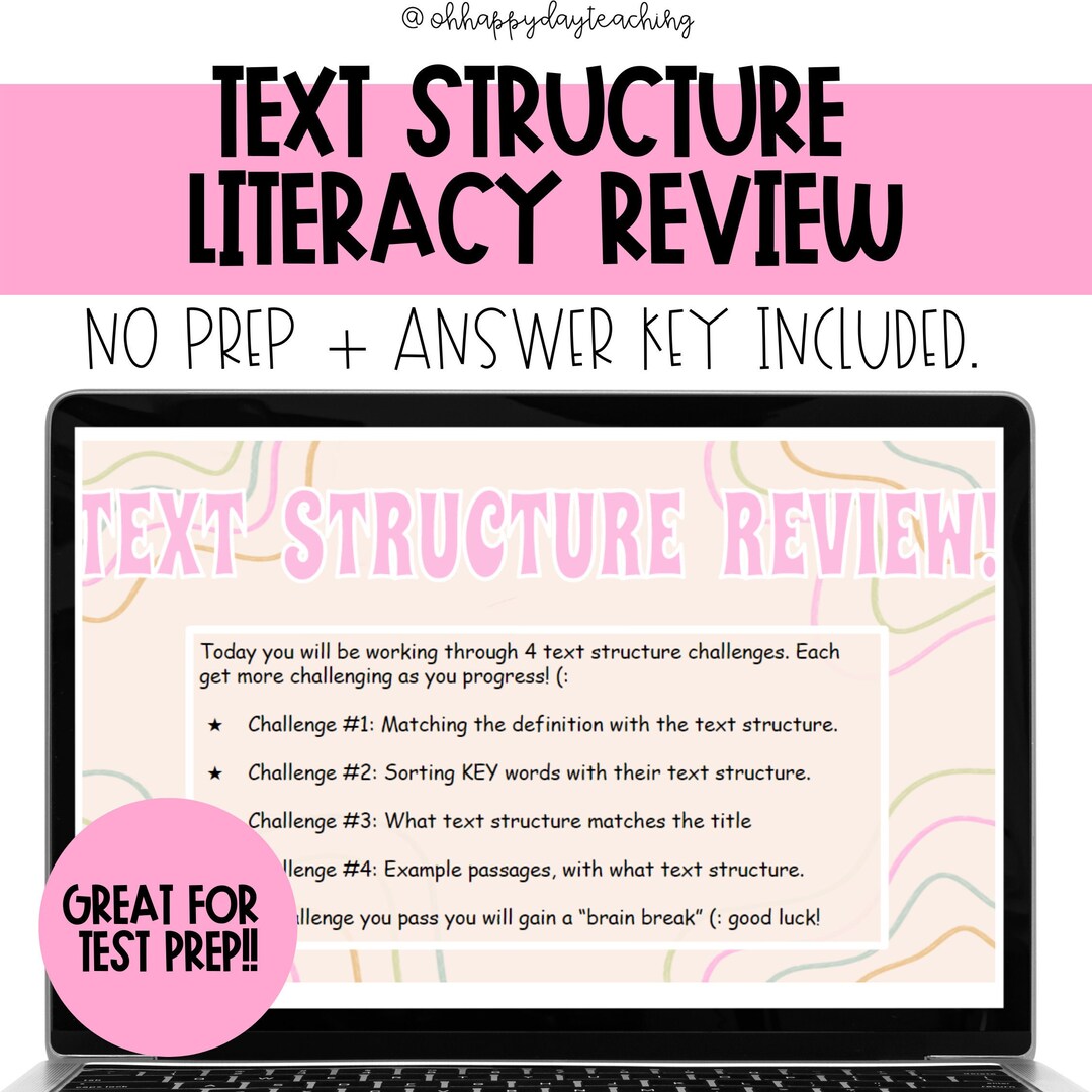 Nonfiction Text Structure Review. Test Prep Review | Reading Review ...