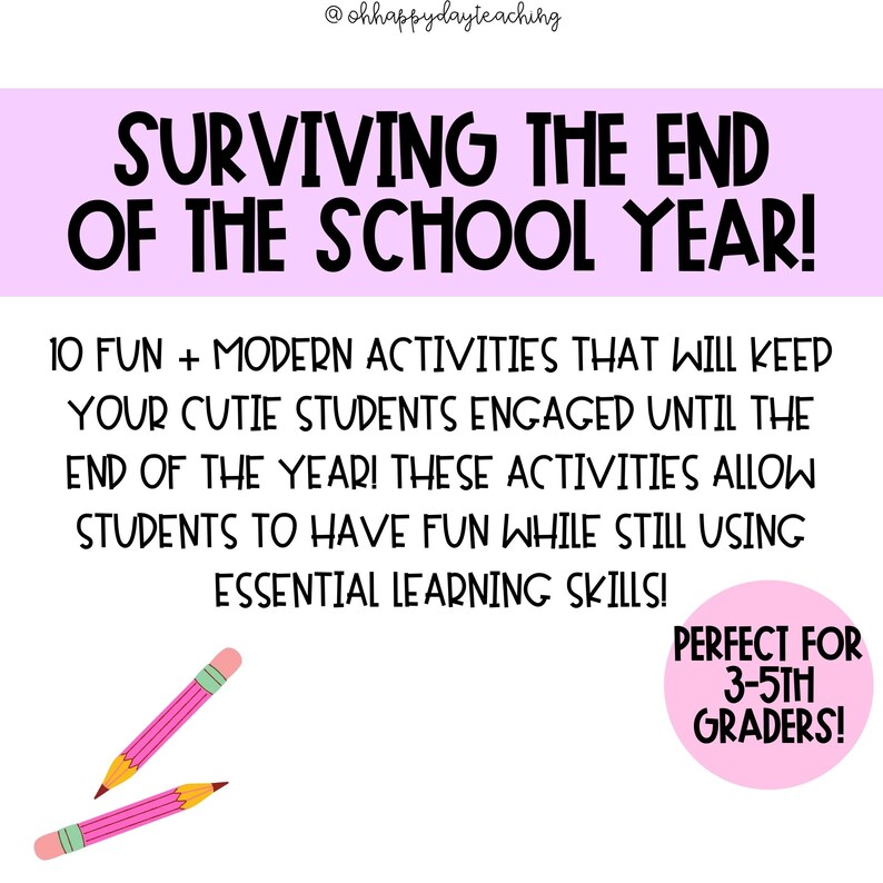End of School Year Activities Bundle! - Etsy