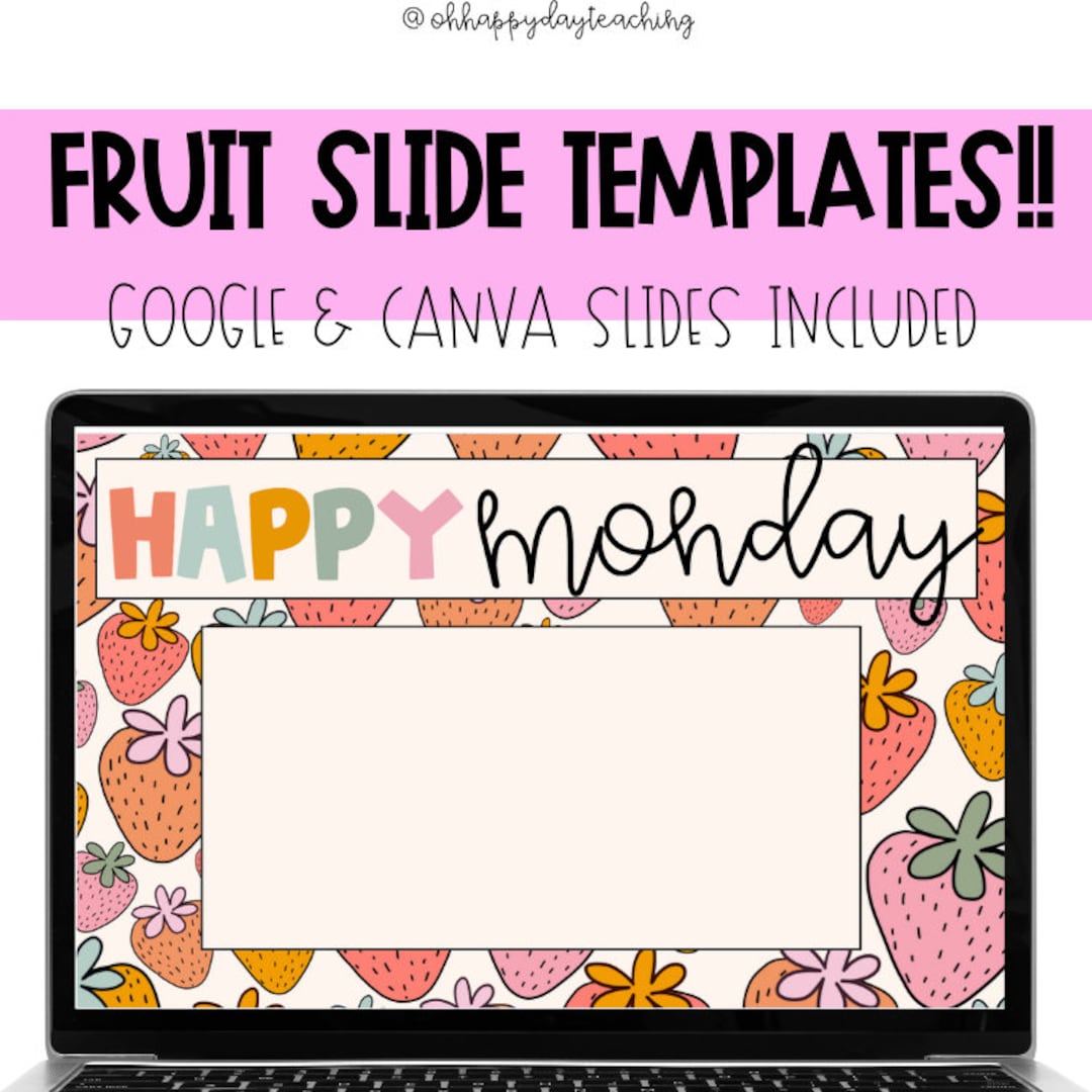 Fruit Slide Templates | Slides Templates | Canva Template - Etsy