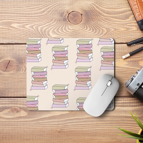 Cute Books Mouse Pad Boho Books Mouse Pad Aesthetic - Etsy