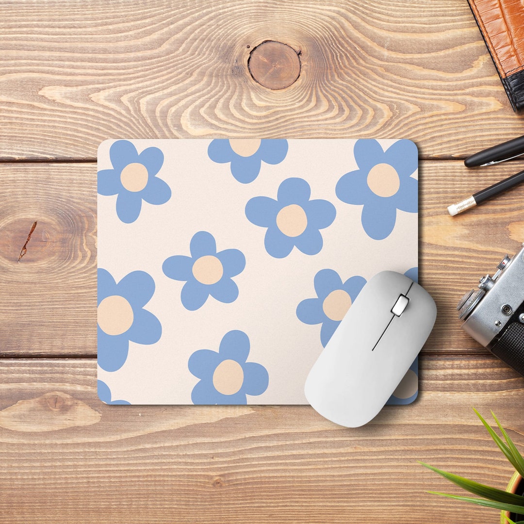 Cute Flowers Mouse Pad - Boho Flowers Mouse Pad - Aesthetic Mousepad ...