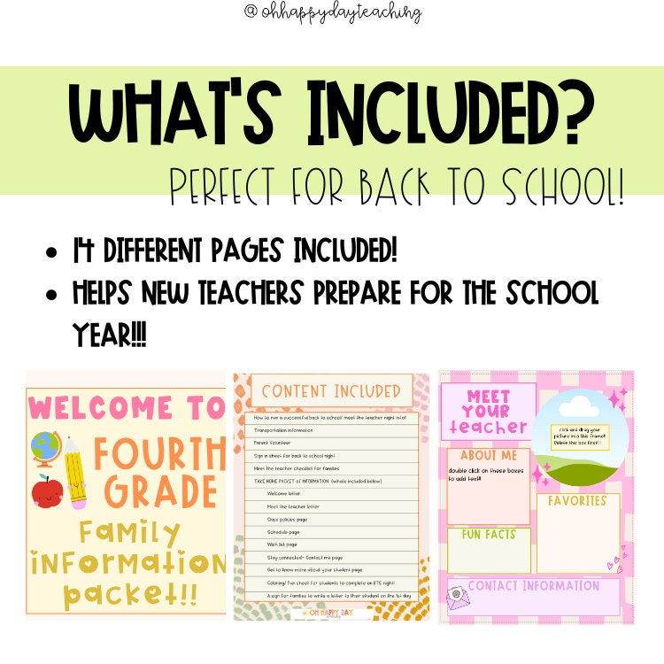 Meet the Teacher Prep Bundle. Meet the Teacher Template Editable - Etsy
