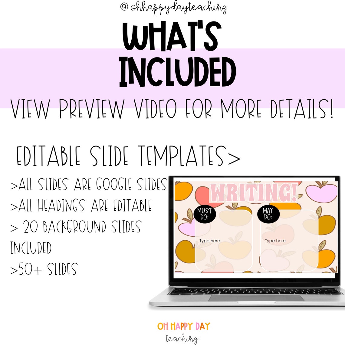 Back to School Editable Slide Templates. - Etsy