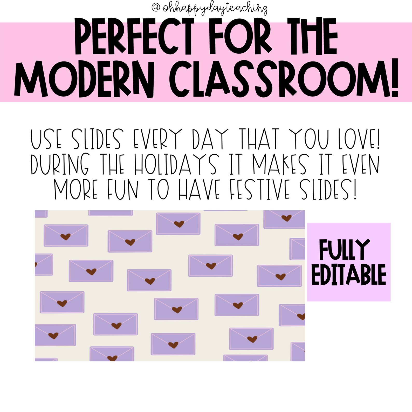 Valentines Day Slide Templates. | Boho Google Slides. - Etsy