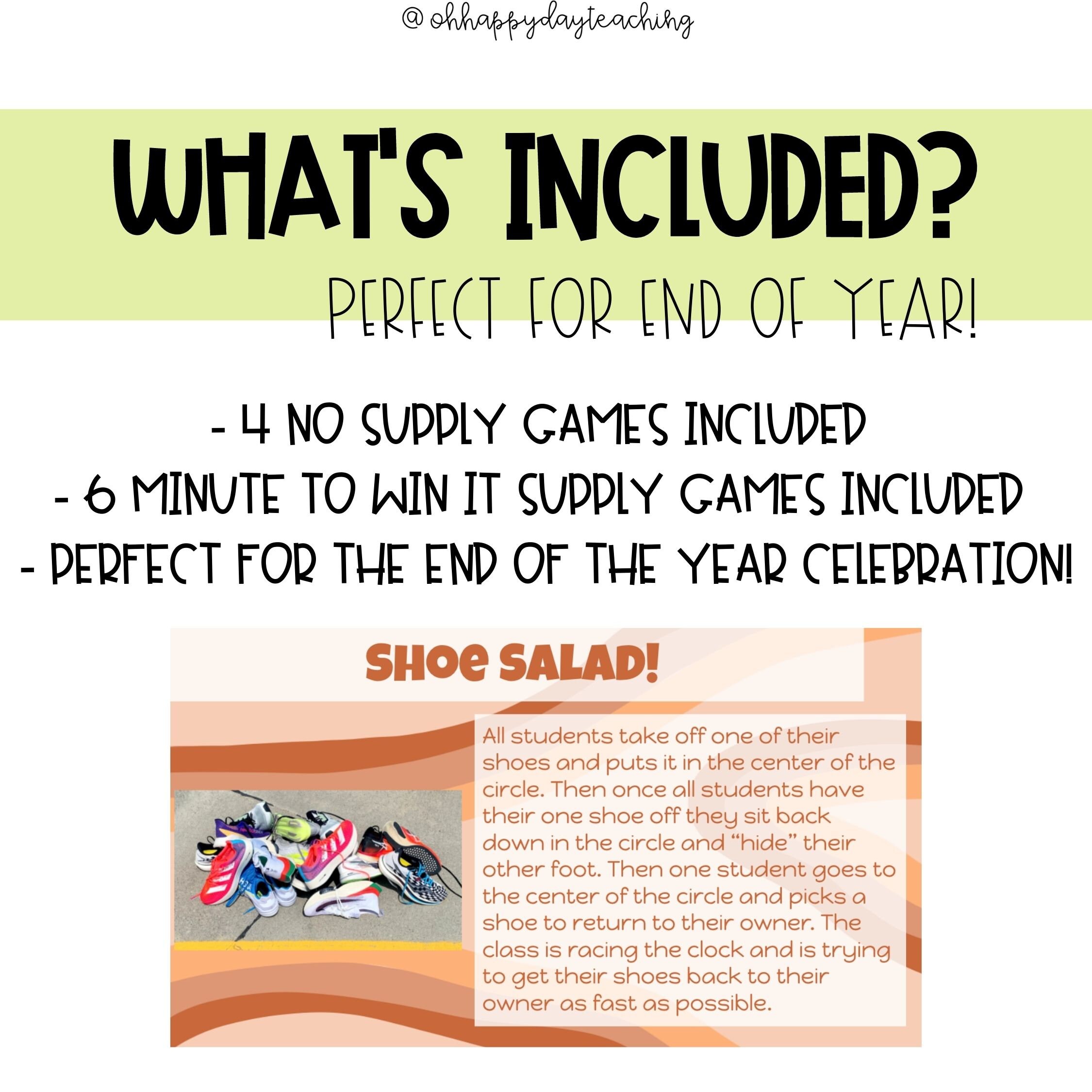Minute to Win It Games and Activities for the End of the School Year ...