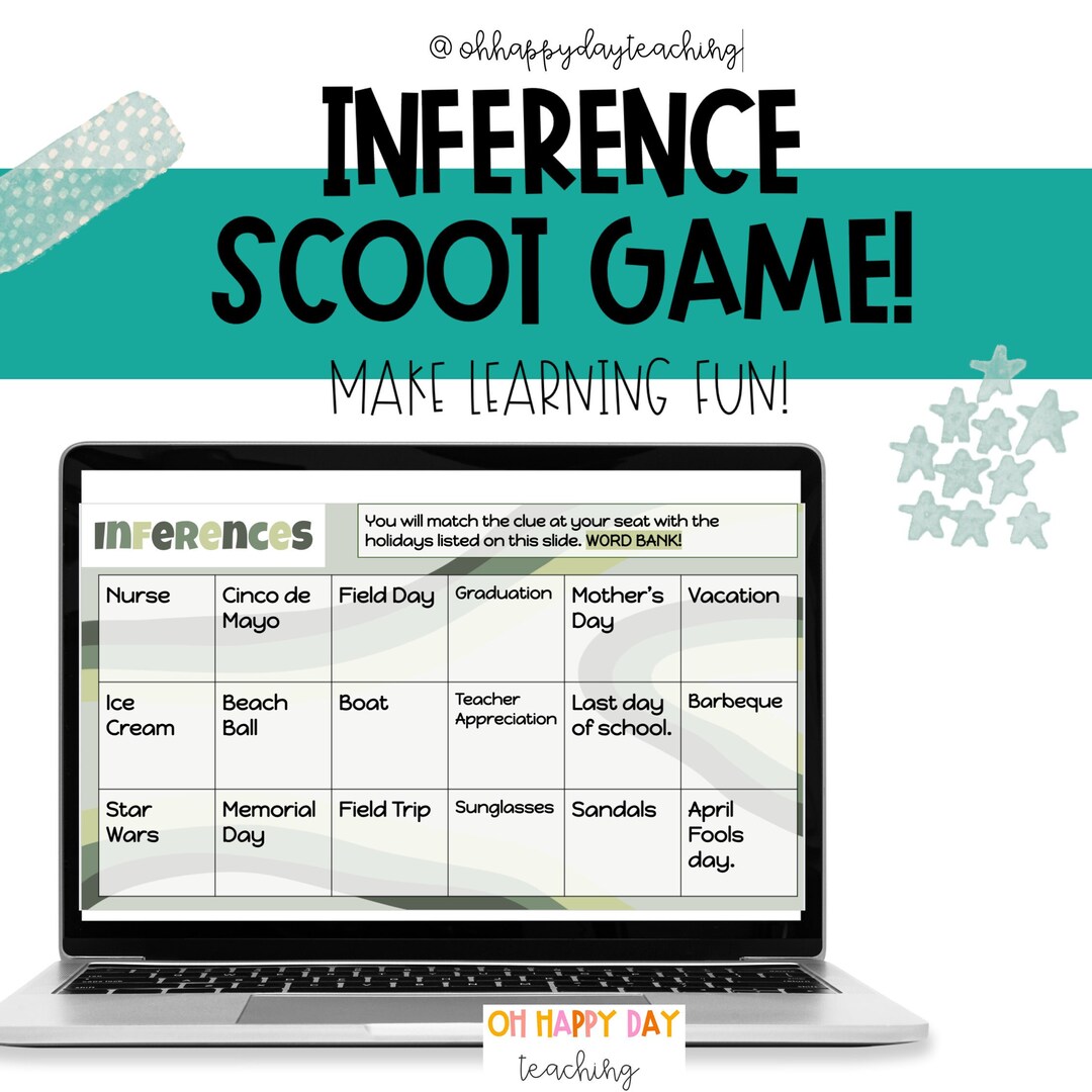 Inference Scoot Game. | Upper Elementary Literacy Game. | Inference ...