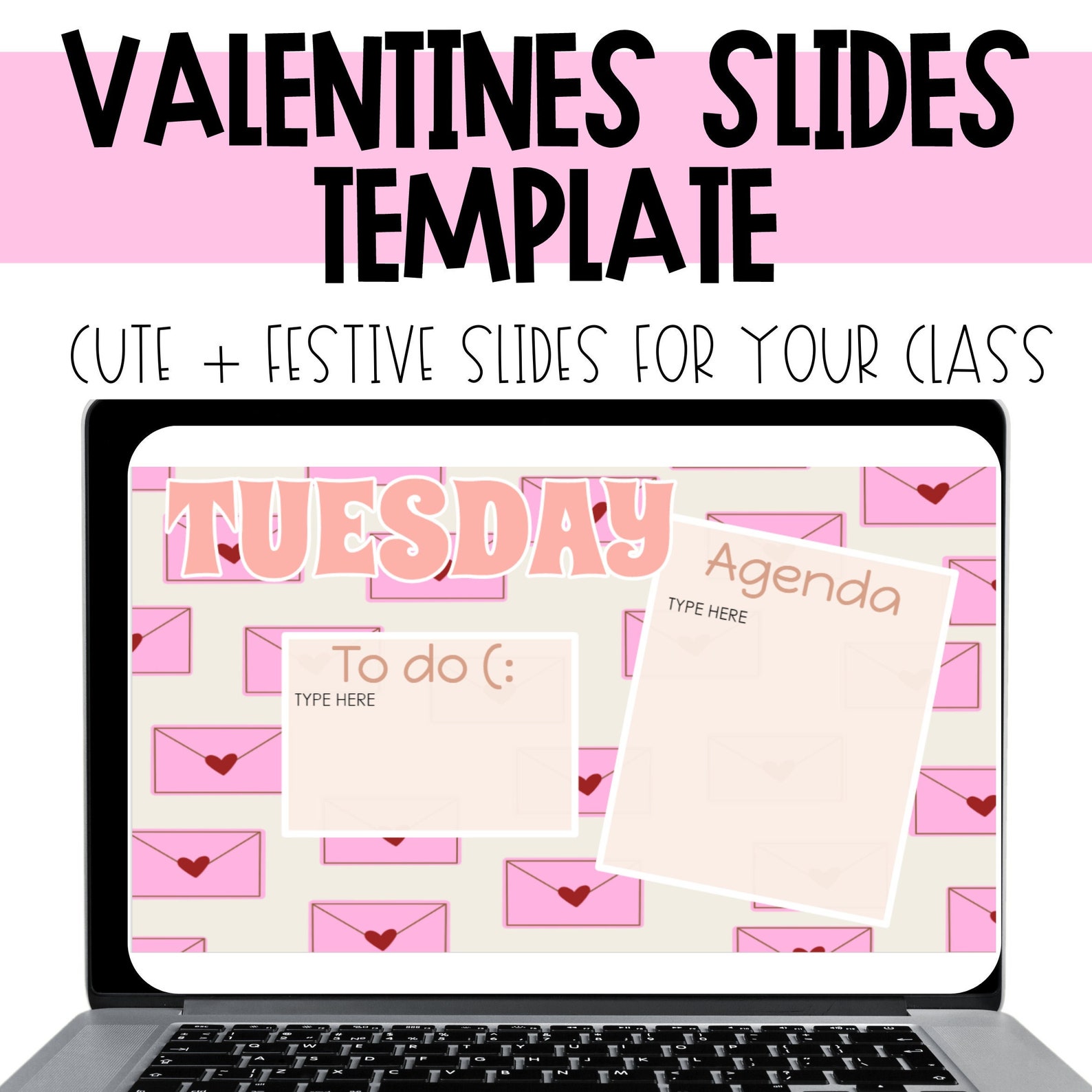 Valentines Day Slide Templates. | Boho Google Slides. - Etsy