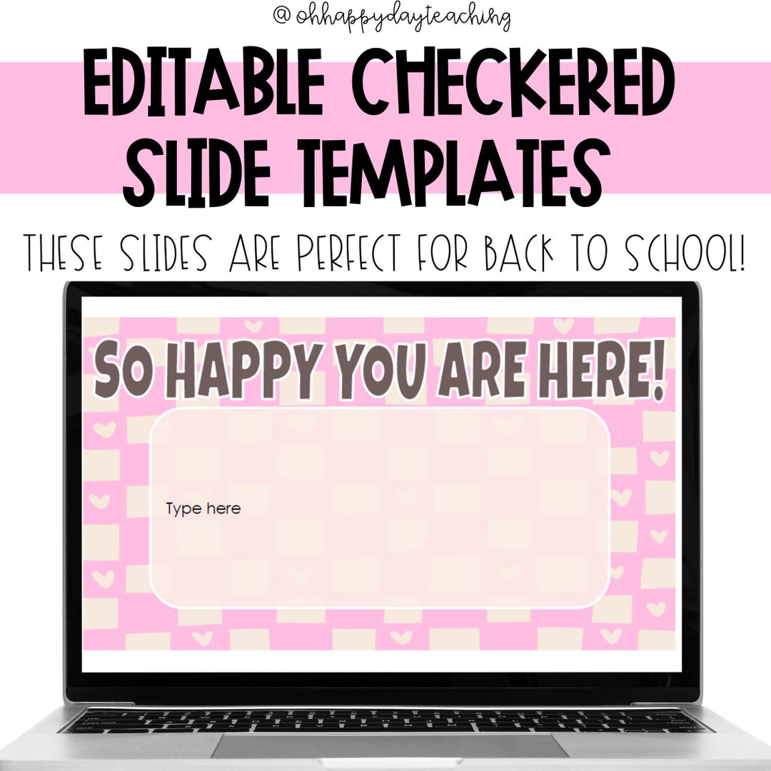 Checkered Editable Slide Templates. Google Slide Templates. Google ...