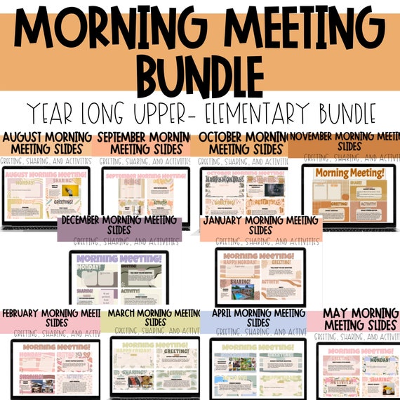 Morning Meeting Bundle Upper Elementary YEAR-LONG BUNDLE - Etsy