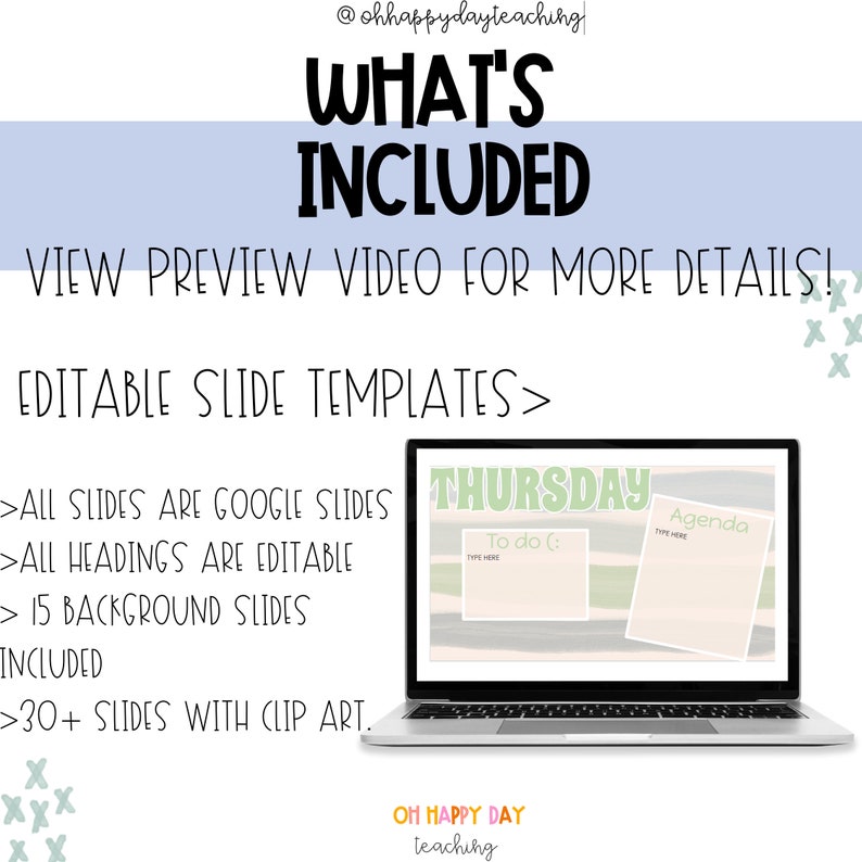Editable Google Slides. Google Slide Templates. April Boho Slides. - Etsy