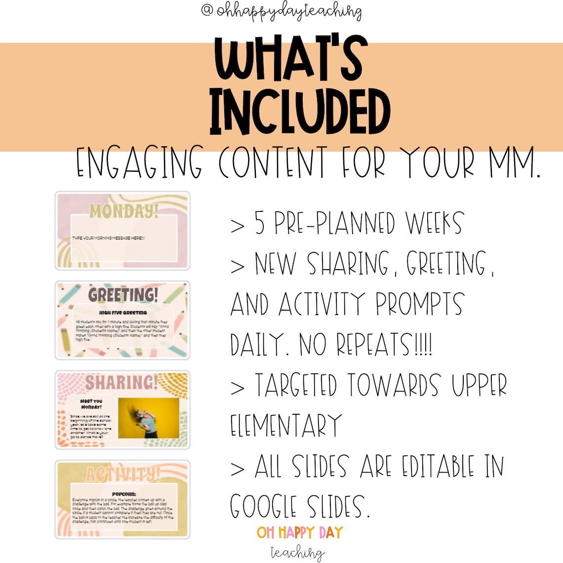 Morning Meeting Slides. Upper Elementary Morning Meeting. August MM ...