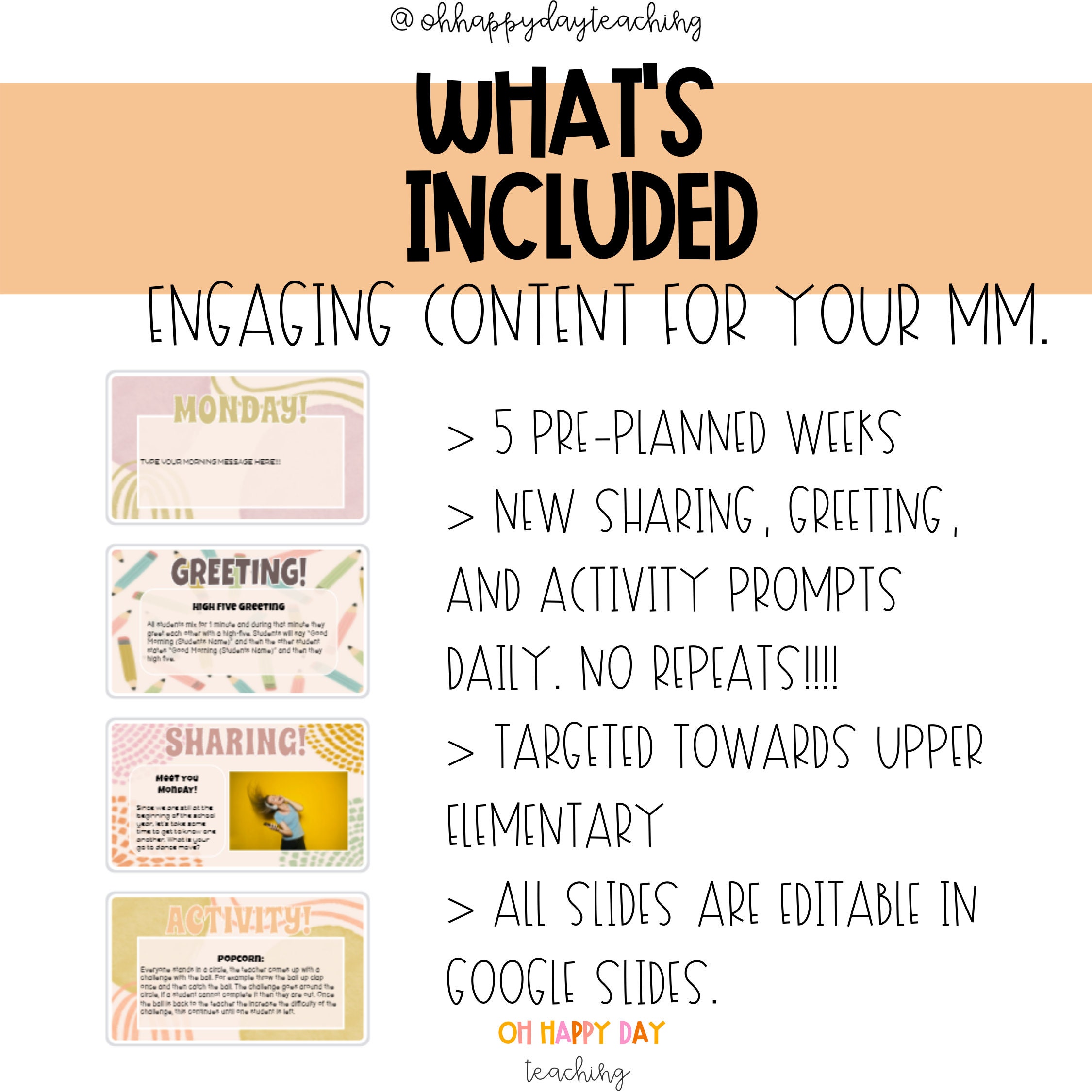 Morning Meeting Slides. Upper Elementary Morning Meeting. August MM ...