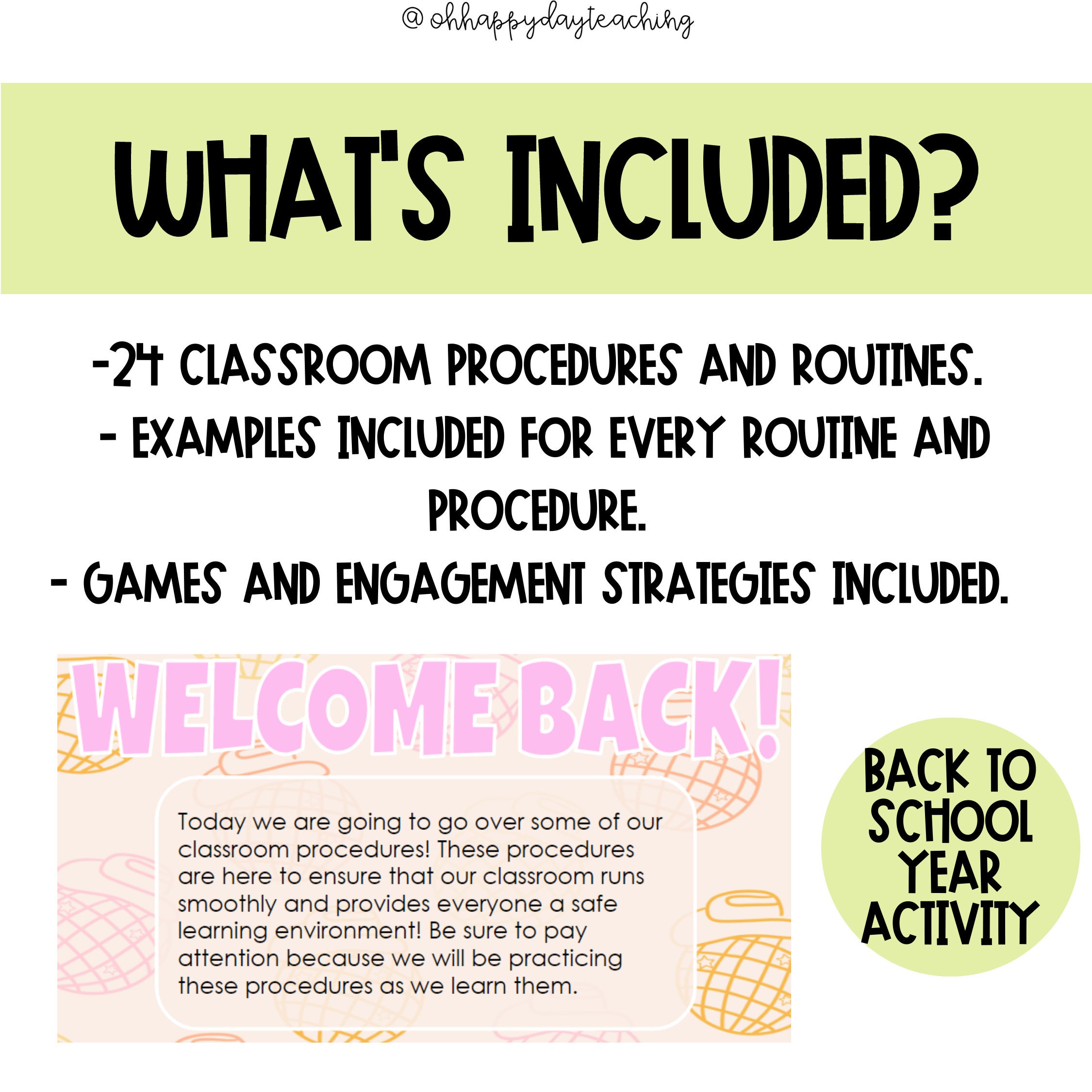 Back to School Routines and Procedures. - Etsy
