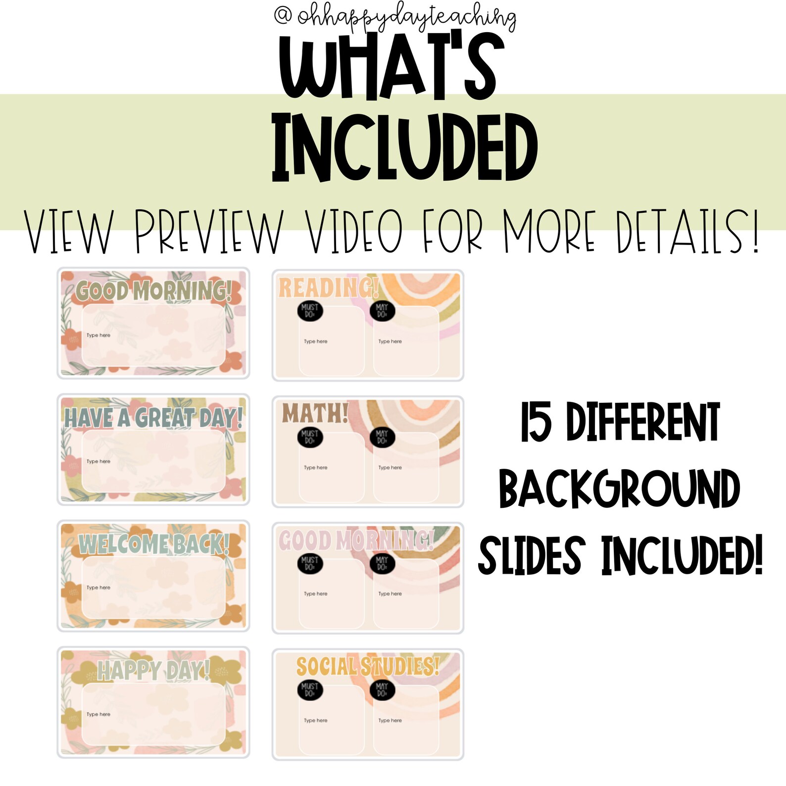 Google Slide Templates. | Daily Agenda Slides. September Slides. - Etsy