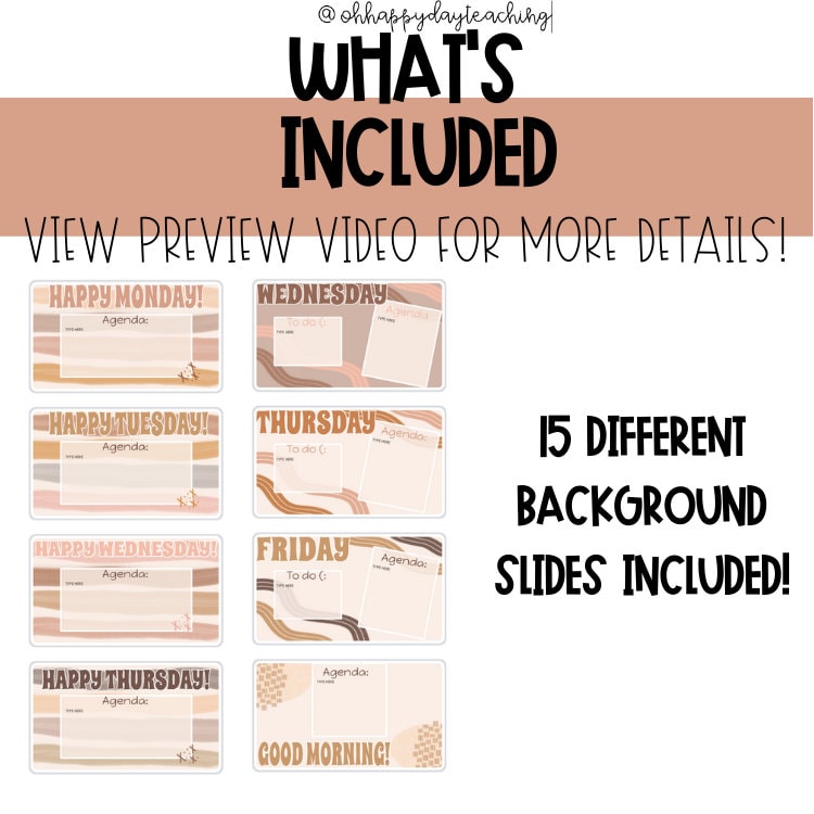 Boho Slide Templates. Editable Slide Templates. - Etsy