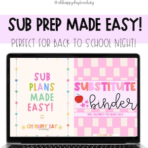 Substitute Binder | Sub Prep | Sub Binder | Sub Made Easy - Etsy