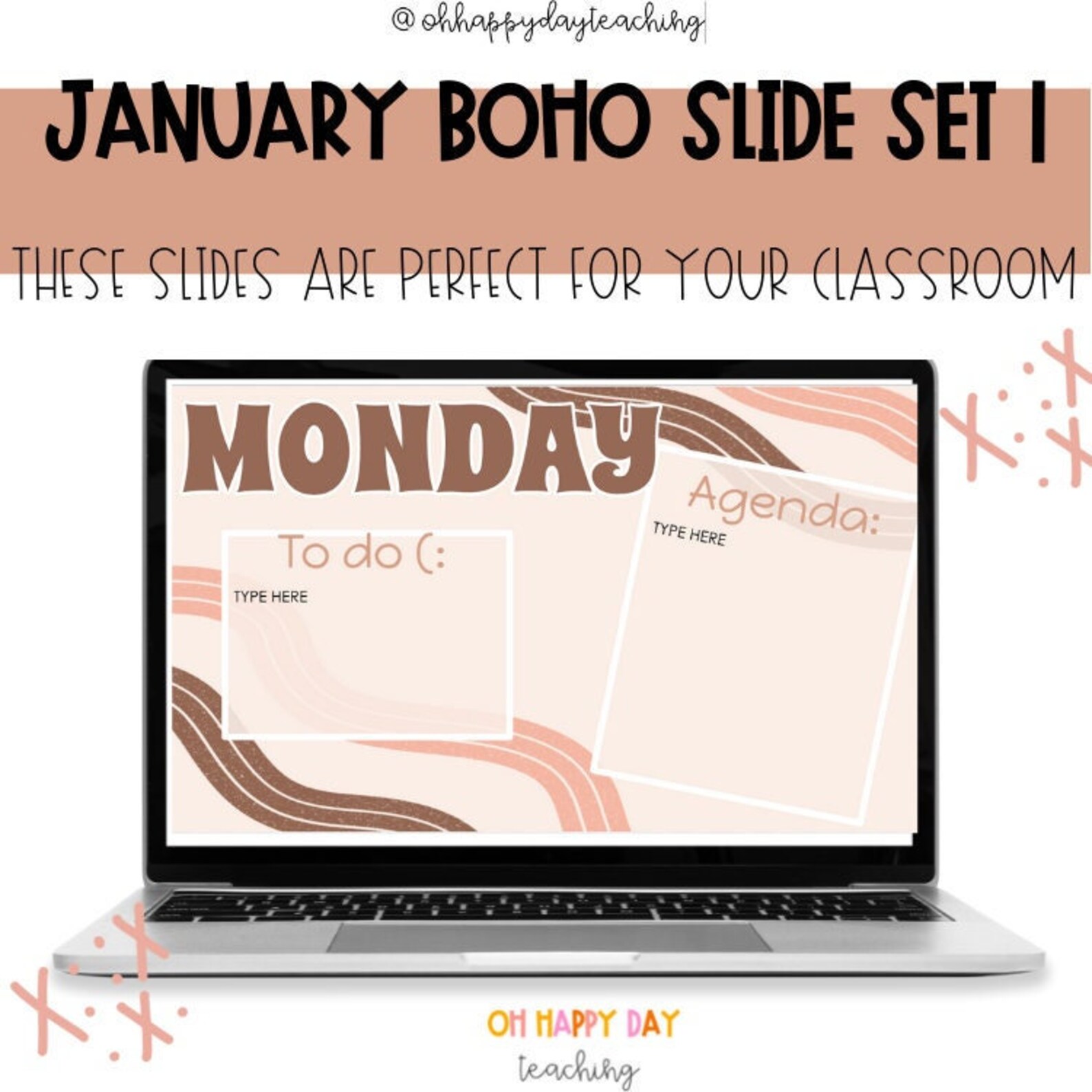 Boho Slide Templates. Editable Slide Templates. - Etsy