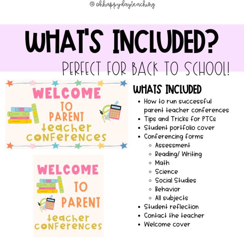 Parent Teacher Conferences | Parent Teacher Conferences Made Easy - Etsy