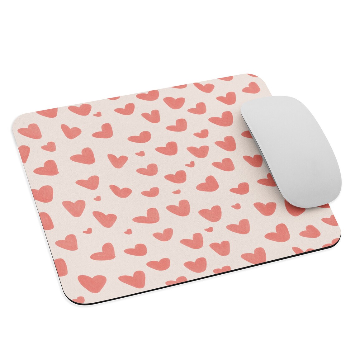 Cute Hearts Mouse Pad - Boho Hearts Mouse Pad - Aesthetic Mousepad ...