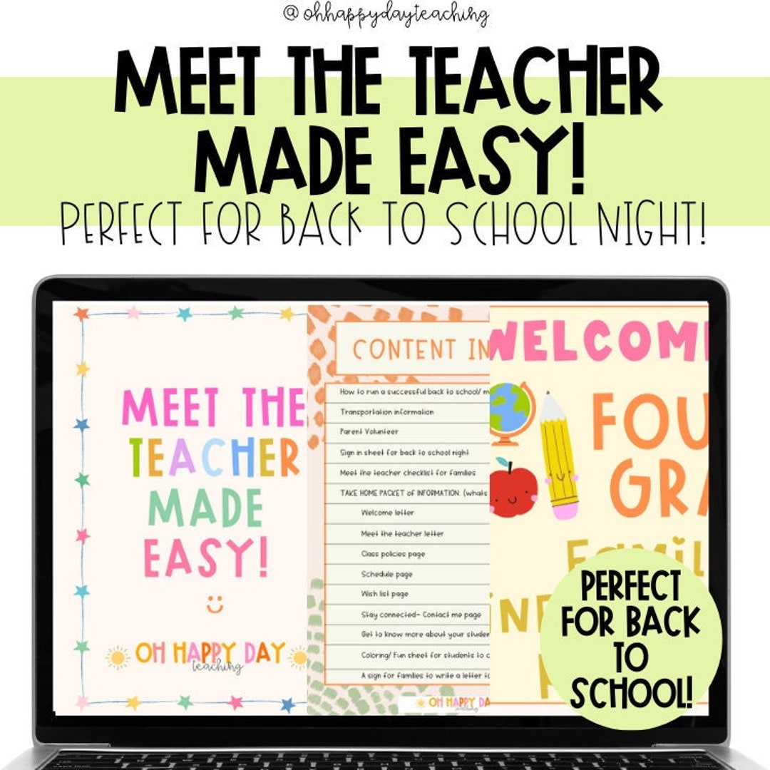 Meet the Teacher Prep Bundle. Meet the Teacher Template Editable - Etsy