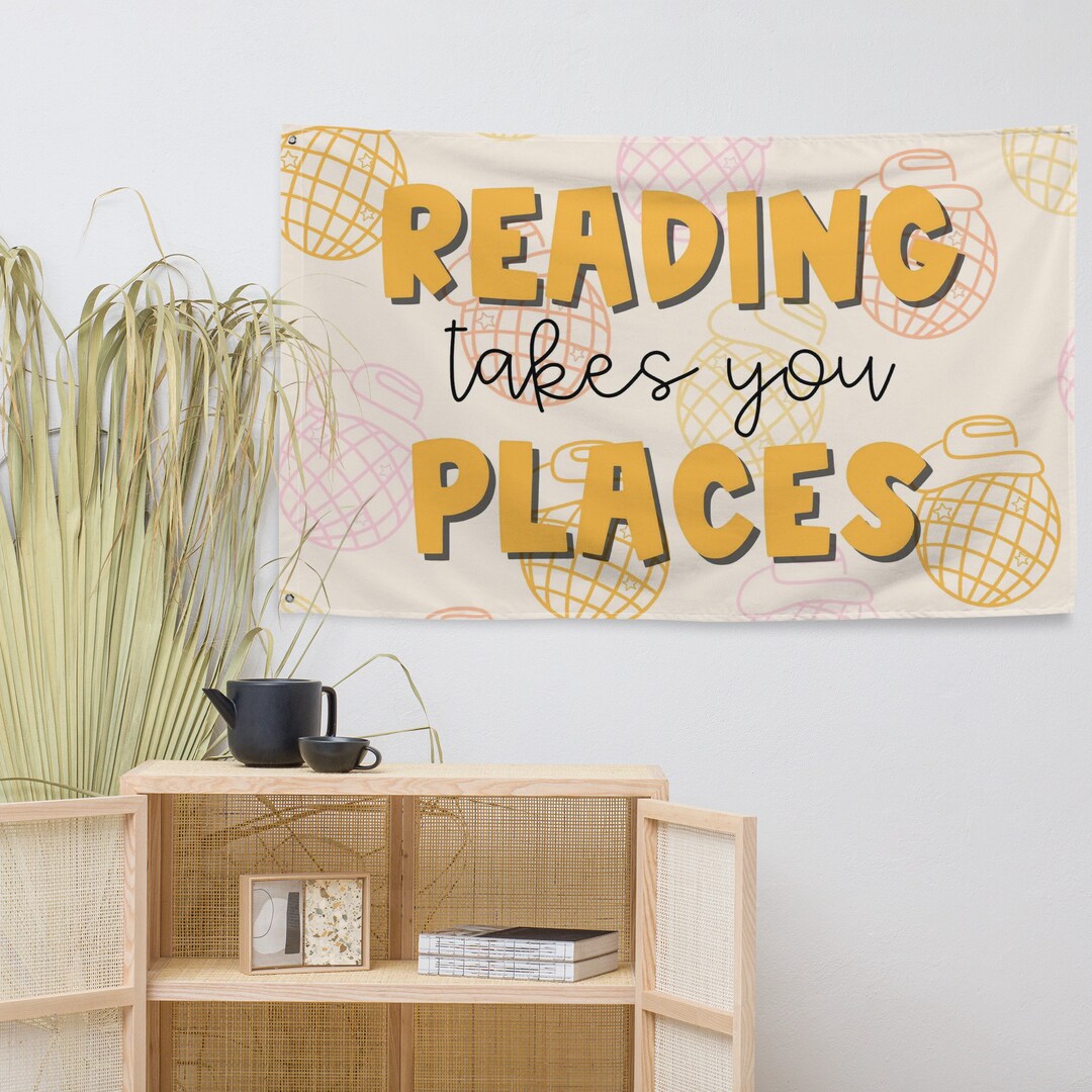 Reading Takes You Places Tapestry, Teacher Tapestry, Classroom Decor - Etsy