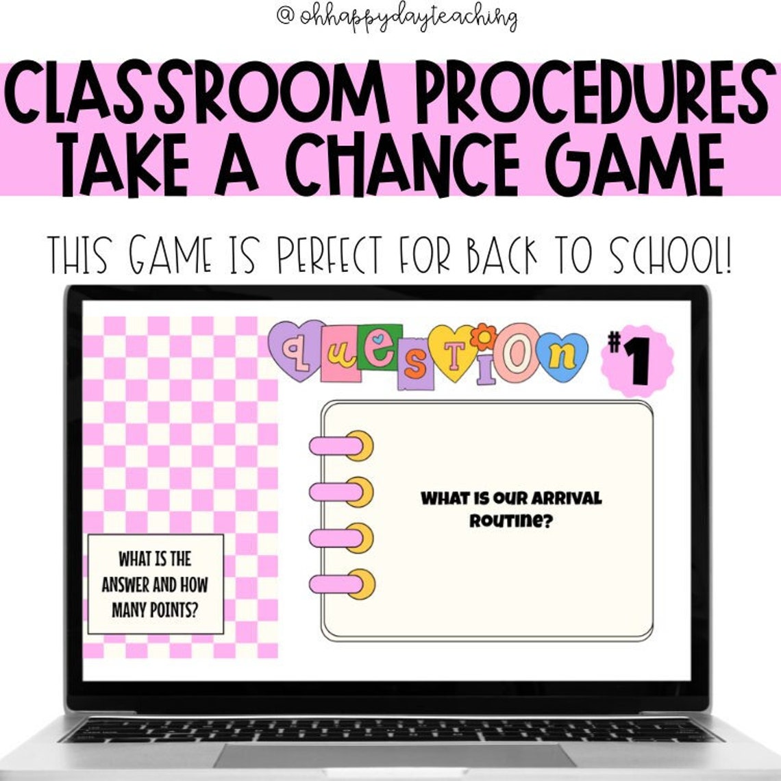 Routines and Procedures Game | Take a Chance Game - Etsy