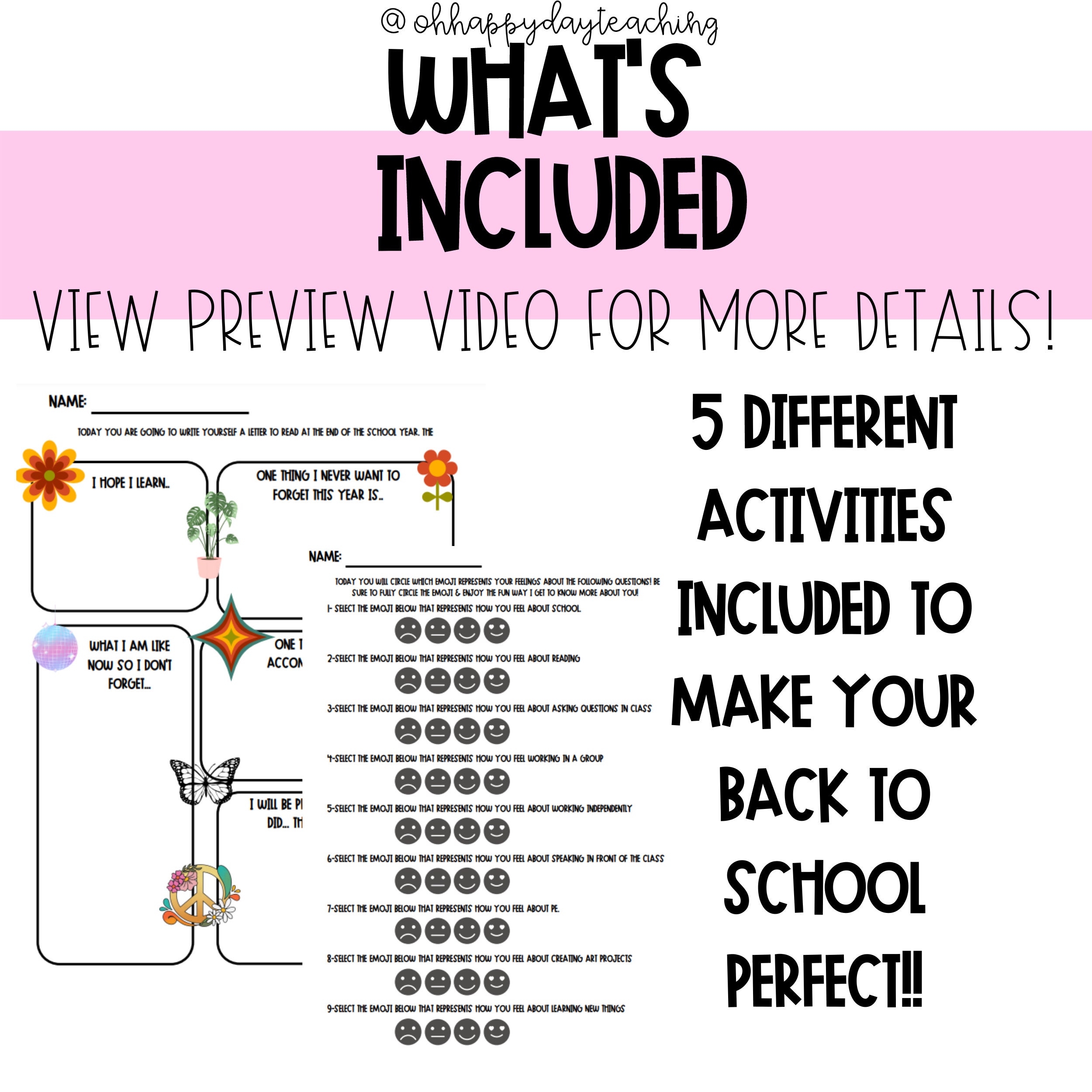 Back to School Interactive Worksheet Bundle. Get to Know You Worksheets ...