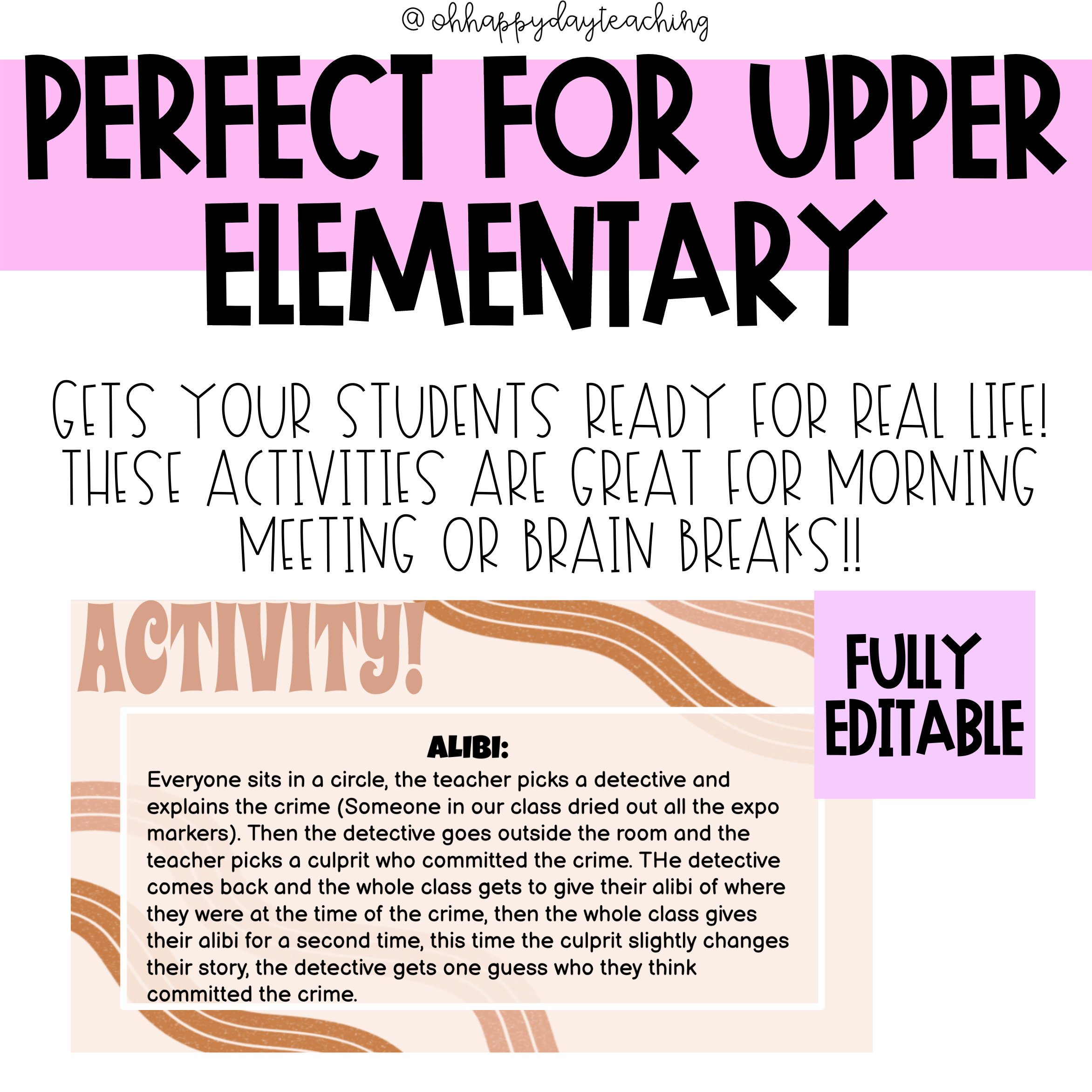 Morning Meeting Activities Bundle | Brain Breaks | Upper Elementary - Etsy
