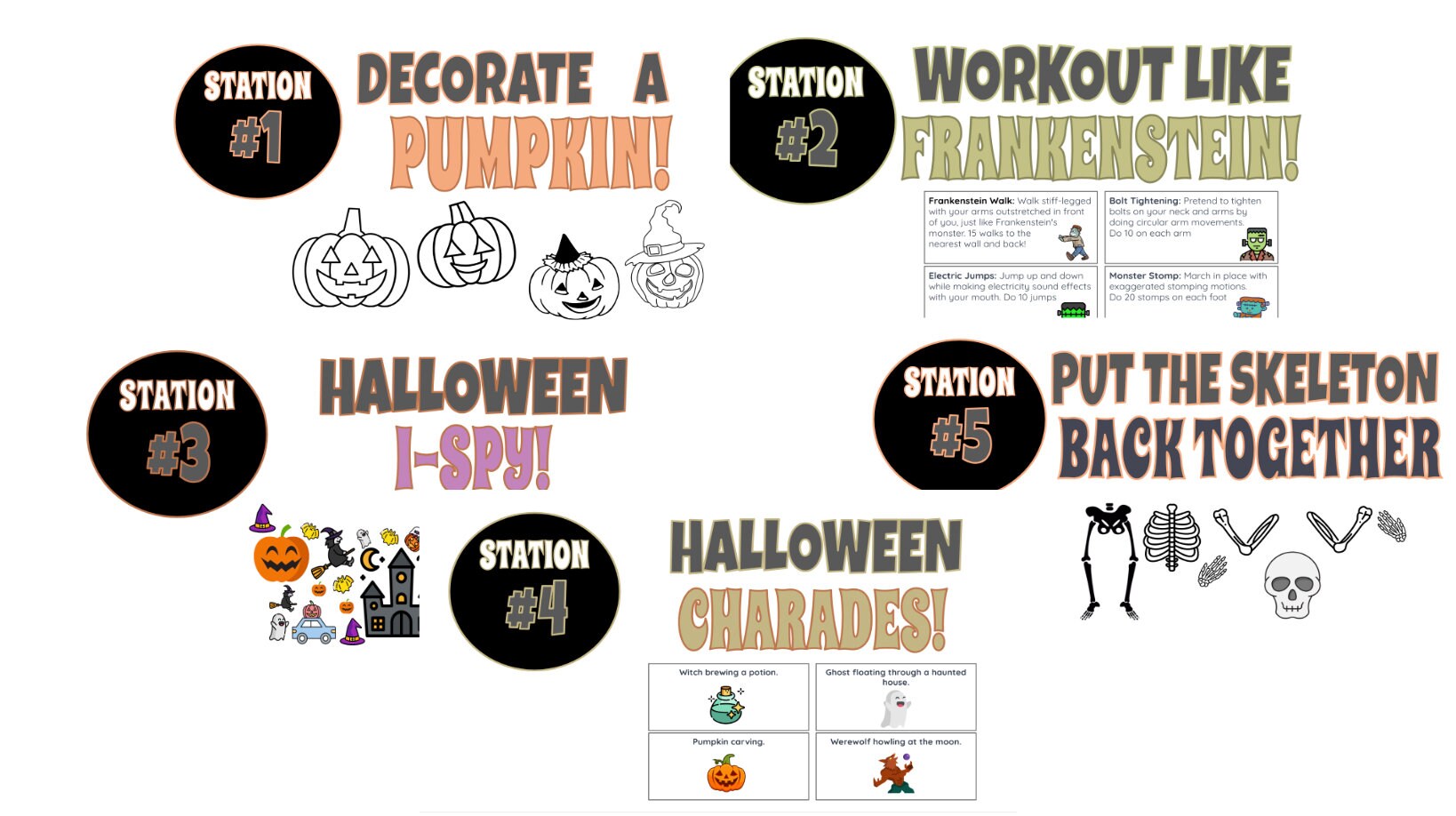 Halloween Classroom Party Activities and Stations. Halloween Party. - Etsy