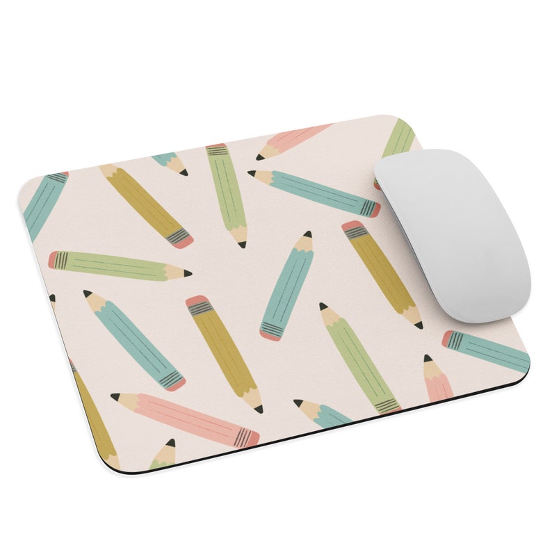 Cute Pencils Mouse Pad - Boho Pencils Mouse Pad - Aesthetic Mousepad ...