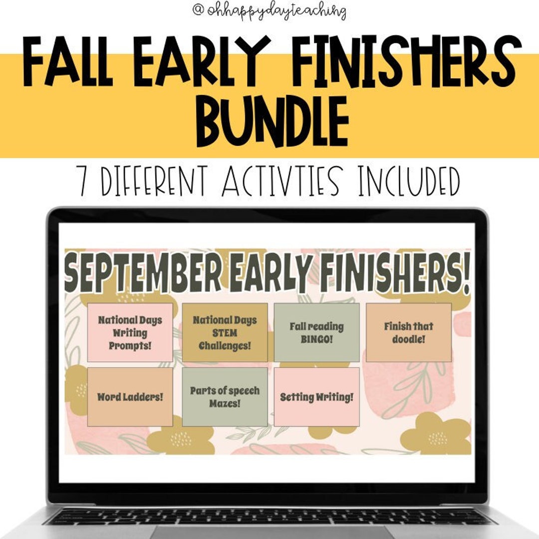 Fall Early Finishers. Literacy Early Finishers. Literacy Activities. - Etsy